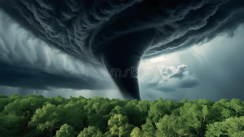 The Rotating Power of Nature: Tornado Stock Illustration - Illustration ...