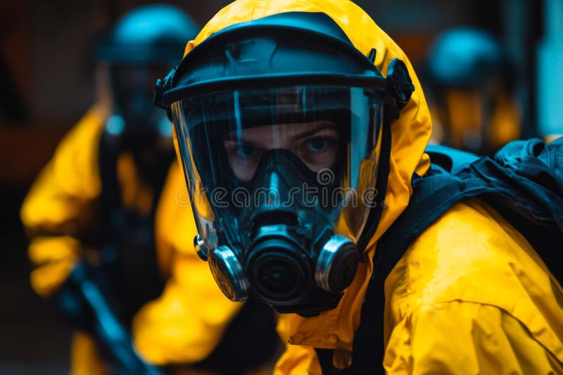 A Team in Protective Gear Prepares for a Critical Mission in a ...