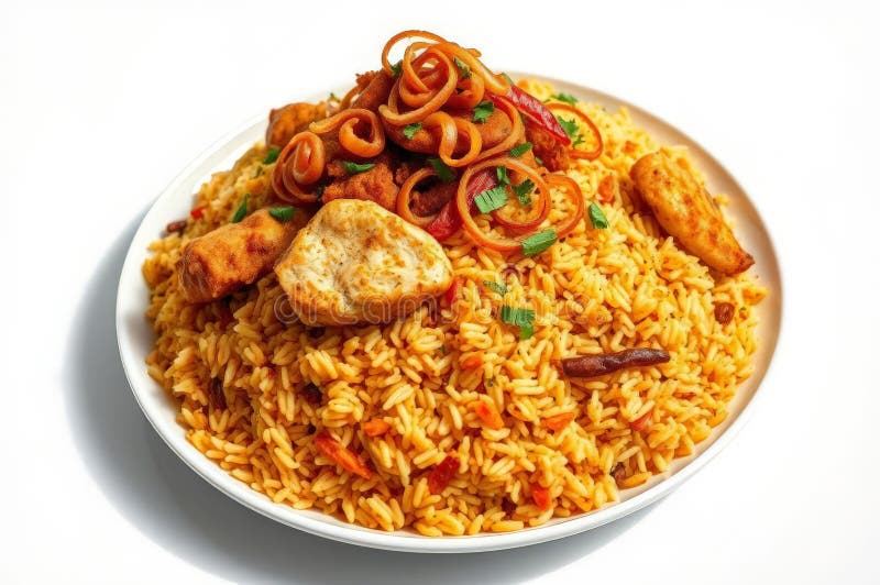 Vibrant Indian Biryani Delight Stock Illustration - Illustration of ...