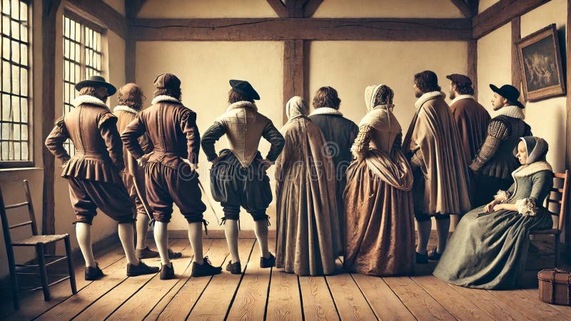 Vintage 1600s Photograph with Retro Tones and Natural Lighting Stock ...