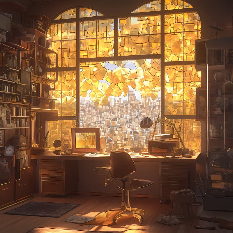 Vibrant Creative Space, Sunlit Studio Stock Illustration - Illustration ...