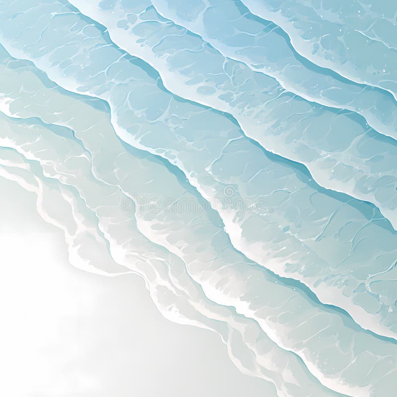 Soft Waves on Shore stock illustration. Illustration of ...