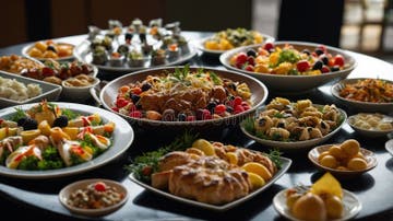 Buffet Table Drawing Stock Illustrations – 405 Buffet Table Drawing ...