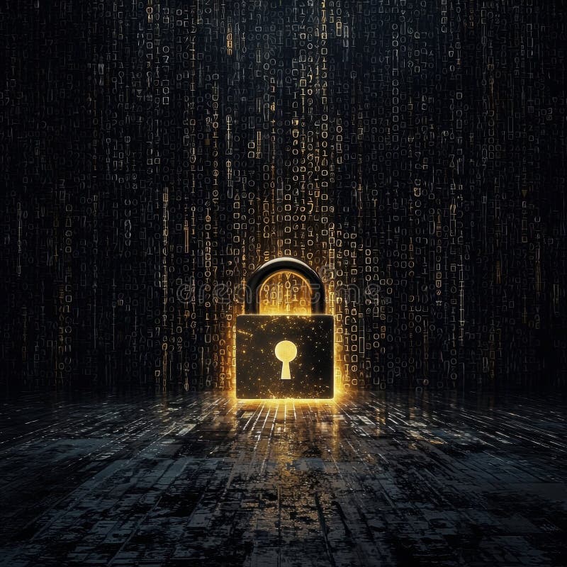 Exploring the World of Cybersecurity: a Lock Symbolizing Data ...