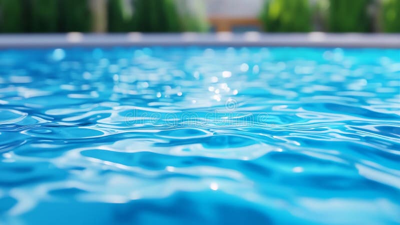 Sparkling Blue Pool Water Ripples Under Sunlight Stock Image - Image of ...