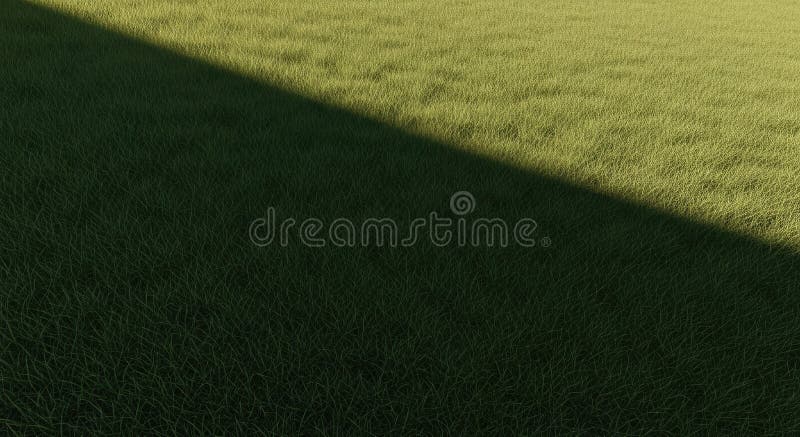 Sparse Thin Lawn Grass Sloped Hill Shadow Gradient Natural Outdoor ...