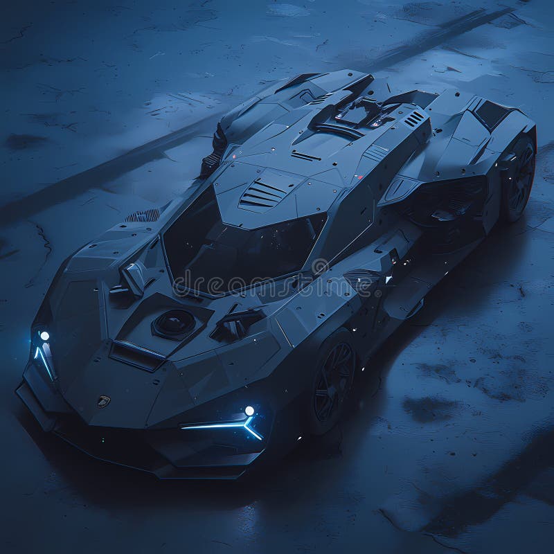 Silent and Stealthy: High-Tech Car on the Move Stock Illustration ...