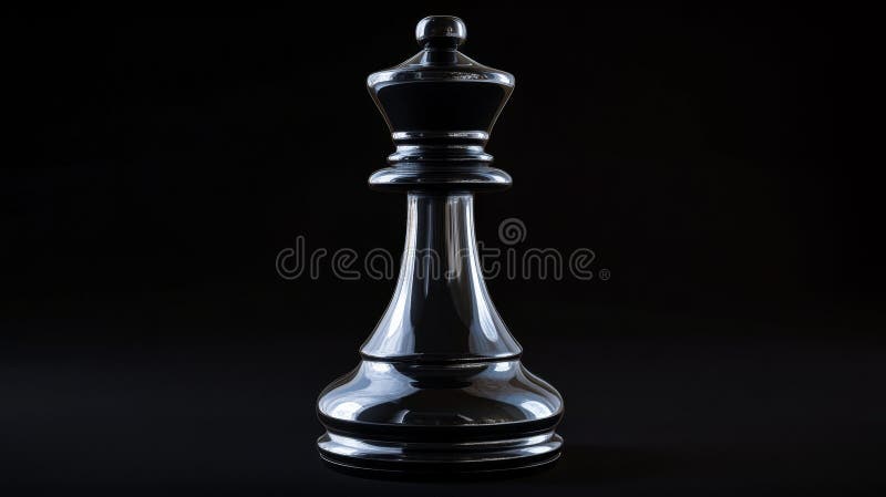 Elegant Black Bishop Chess Piece on Dark Background Stock Illustration ...