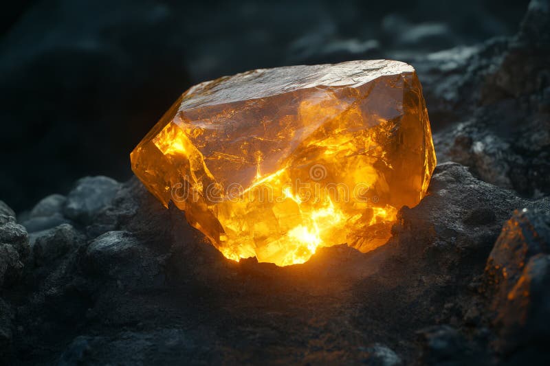 Glowing Uranium Mine at Dusk Stock Illustration - Illustration of ...