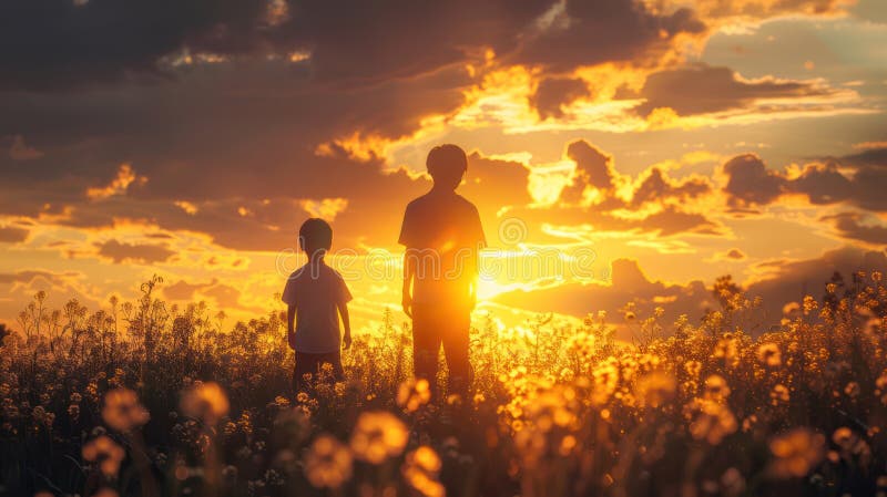 Divine Bond: a Godfather and His Godson Stock Illustration ...