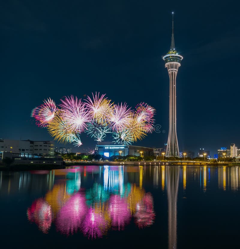 Fireworks Display Magic stock photo. Image of macau - 344862654