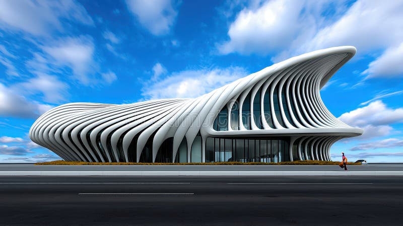 Modern Architectural Design of Innovative Building with Fluid Lines ...