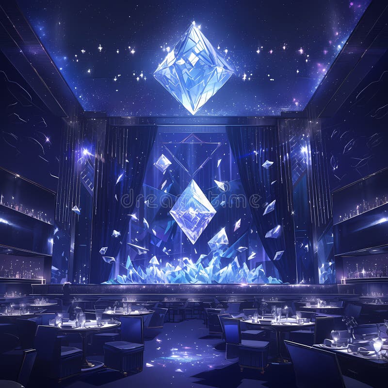 Premium Nightclub Interior with Diamond Dust Aesthetic Stock ...