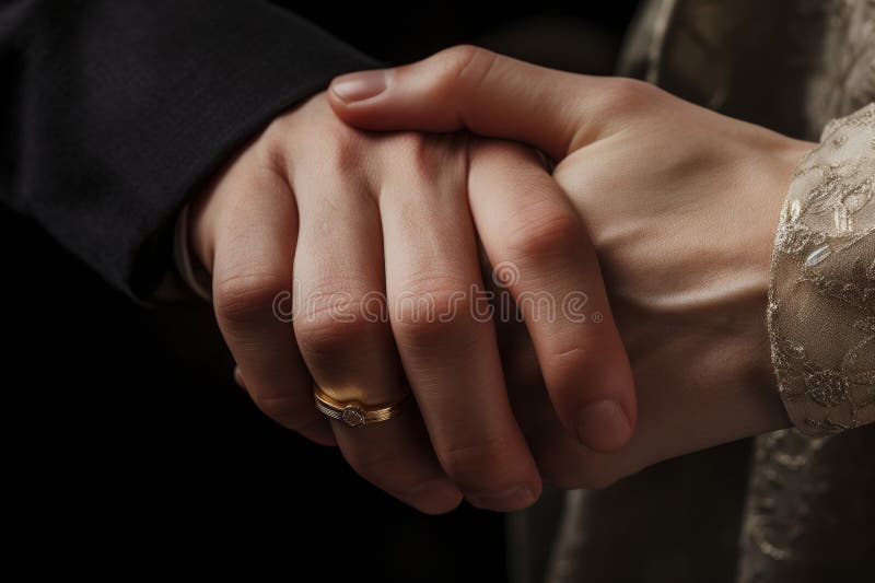 This Image Captures the Tender Moment of Two Individuals Holding Hands ...