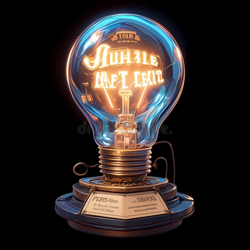 Vintage Glow: Light Bulb Aesthetic Stock Illustration - Illustration of ...