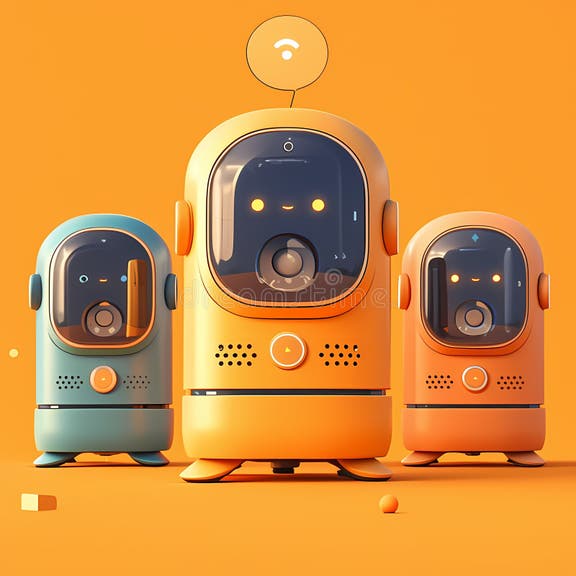 Robotic Companions: the Future of AI Stock Illustration - Illustration ...