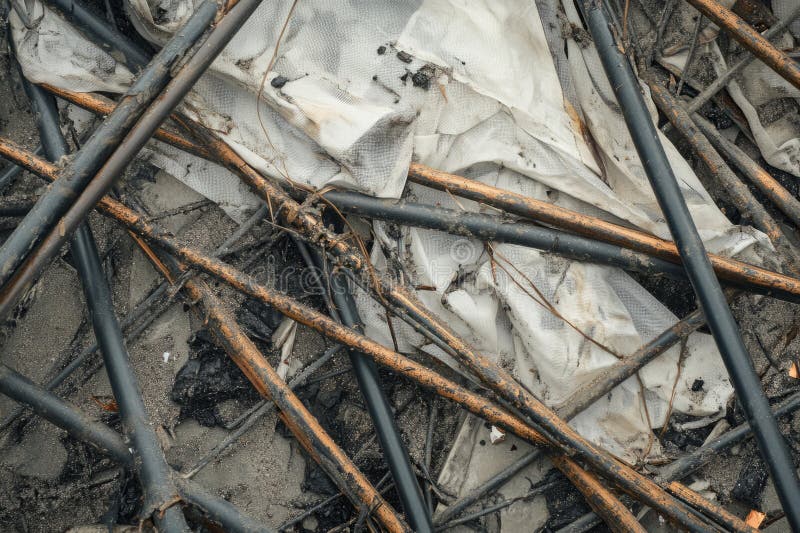 Abstract Texture of Scattered Debris. the Image Showcases a Mix of ...