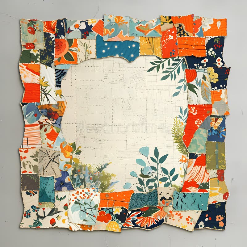 Bright Fabric Swatch for a-Frame Design Stock Illustration ...