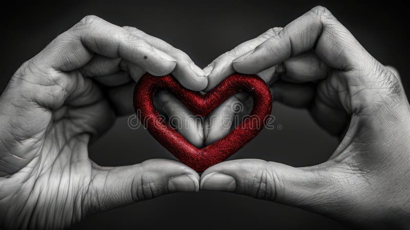 Hands Forming Heart Sign - Symbol of Love and Affection Stock ...