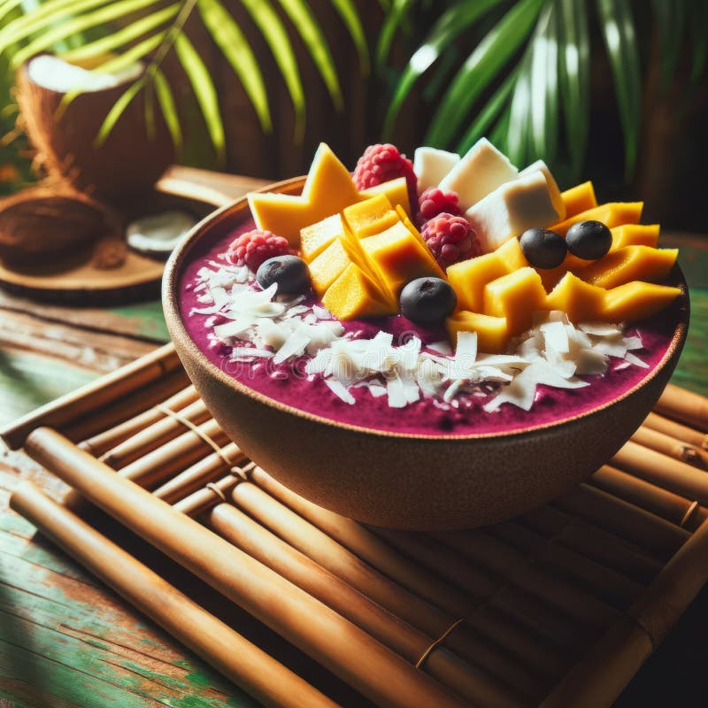 Tropical Acai Bliss stock illustration. Illustration of acai - 301323814