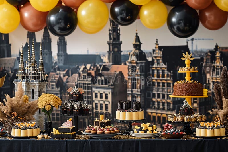 Belgian National Day Celebration Brussels Cityscape Stock Image - Image ...