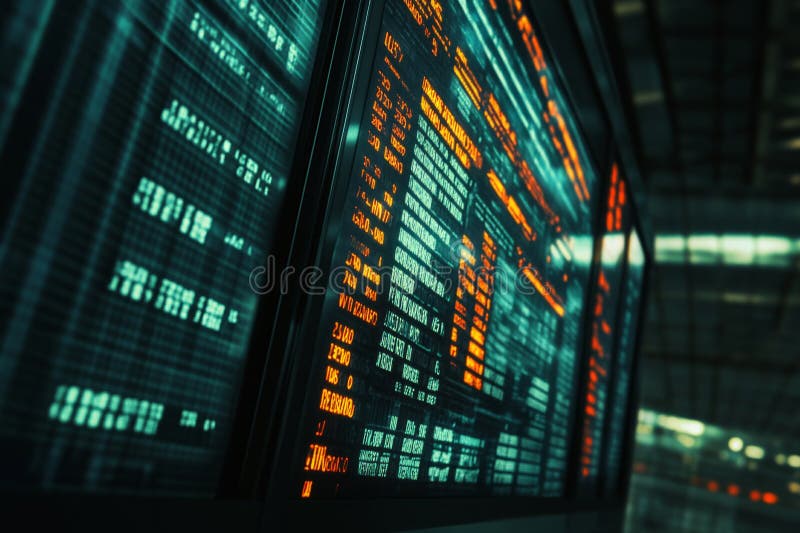 Futuristic Digital Display Showcasing Data Analysis and Visualization ...