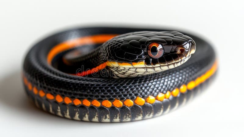 An Image Capturing the Entire Body of an Orange and Black King Cobra ...