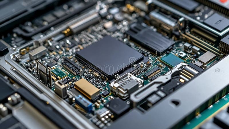 An Image Capturing the Fine Details of a Smartphones Internal ...