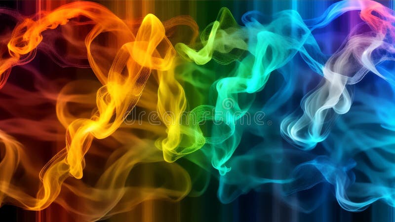 Flow of Rainbow Smoke stock footage. Video of creative - 303146680