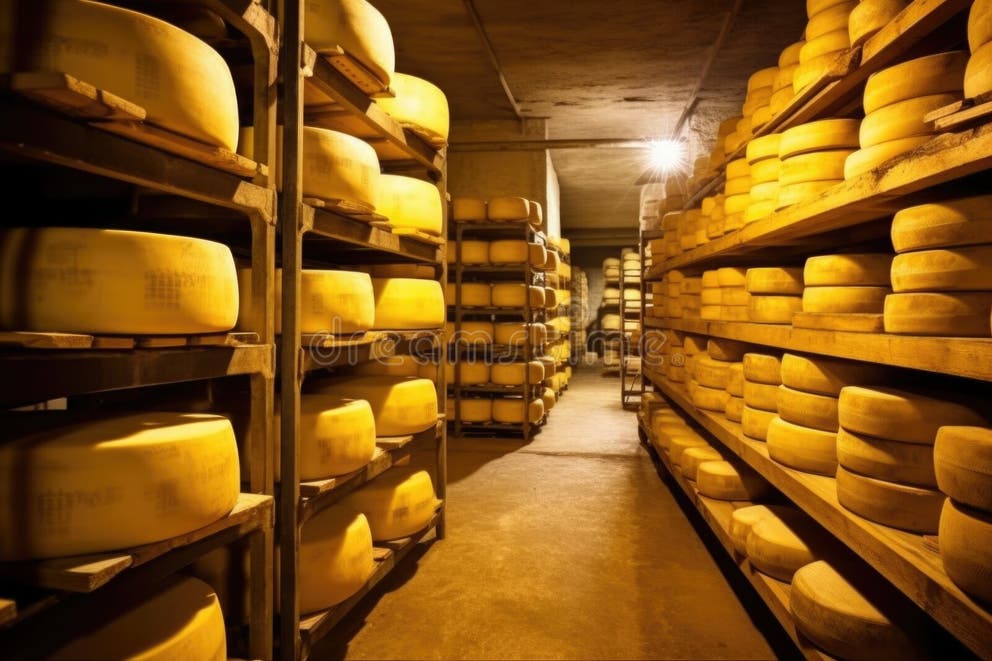 Image Capturing Hygienic Conditions of Cheese Aging Cellar Stock Image ...
