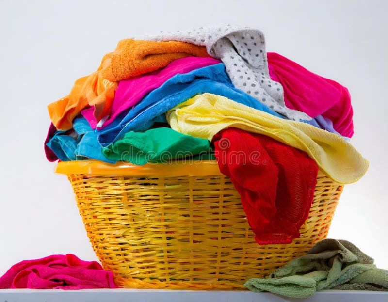 An Image Capturing an Overflowing Basket Dedicated To Laundry ...