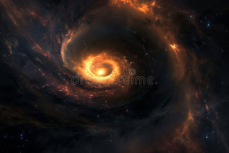 An Image Capturing a Spiral Shaped Object Floating in the Vastness of ...