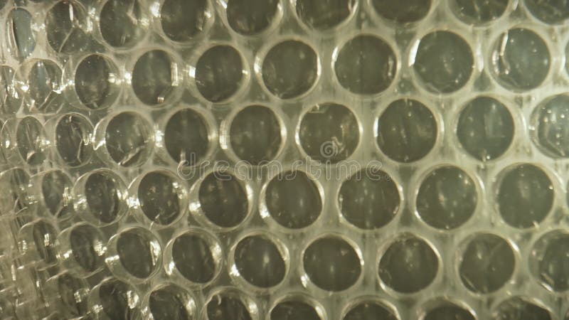 Close Up View of Transparent Bubble Wrap Surface Stock Video - Video of ...