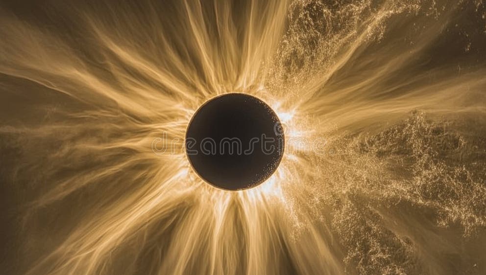 Image Capturing a Total Solar Eclipse, Illustrating an Astronomical ...