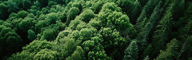 Expansive Forest with a Multitude of Tall Trees Stock Illustration ...
