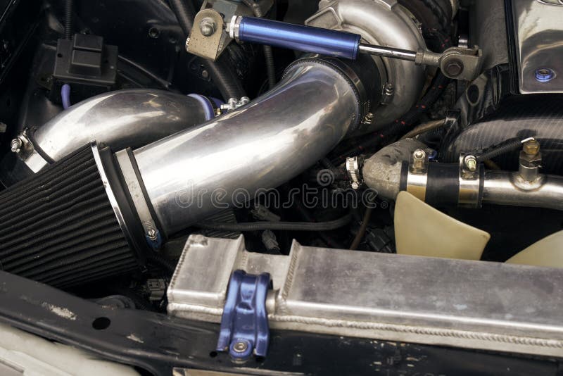 Image of the Car Engine. Turbocharging Stock Image - Image of ...