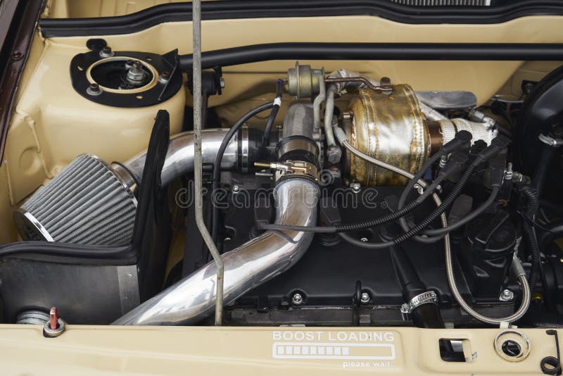 Image of the Car Engine. Turbocharging Stock Image - Image of forced ...