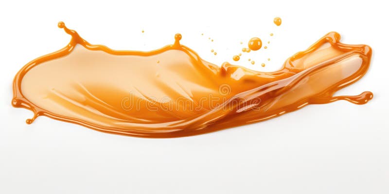 An Image of Caramel Splash Presented with a Cutout Stock Illustration ...