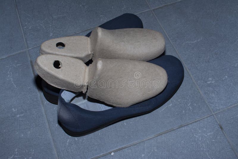 Cardboard Shoe Tree or Insert Accessory Stock Photo - Image of boot ...