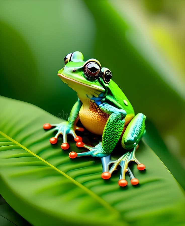 Image of the Cartoon Character Anthropomorphic Frog Stock Illustration ...