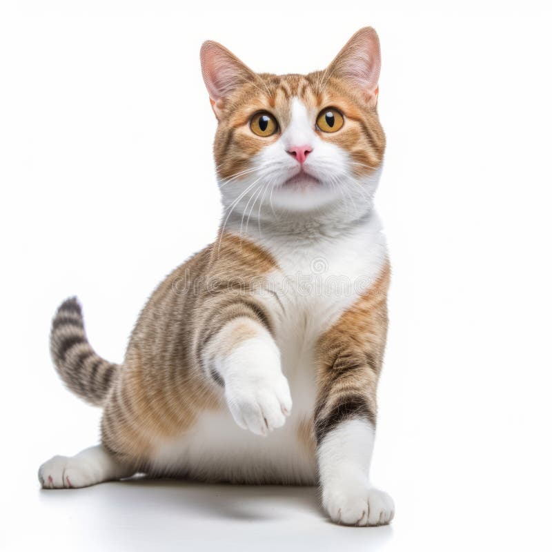 An Image of a Cat Sitting on Its Hind Legs Stock Illustration ...