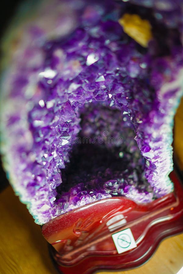 The Image of the Cave of the Amethyst Stock Photo - Image of jewelry ...