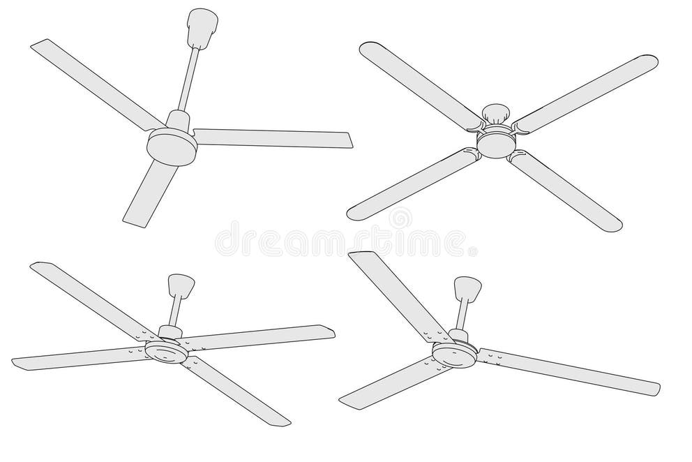 Image of ceiling fans stock illustration. Illustration of ceiling ...