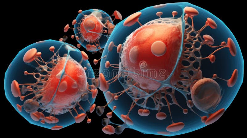 An Image of a Cell with Multiple Cells Stock Illustration ...