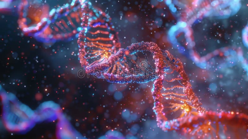 An Image of a Cell Undergoing the Process of DNA Replication with ...