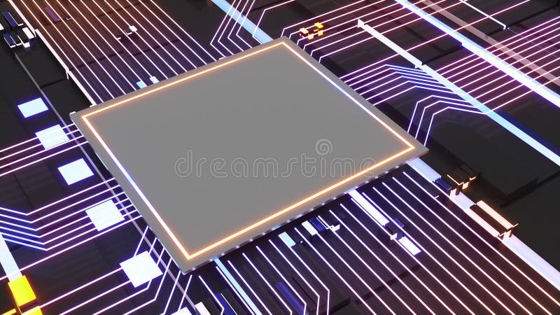 Image of the Central Processing Unit,working Processing Technology,computer Technology in the ...