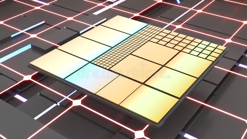 Image of the Central Processing Unit,working Processing Technology,computer Technology in the ...