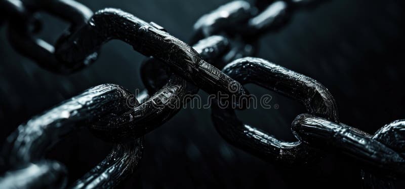 An Image of a Chain in Darkness Stock Image - Image of chain, metallic ...