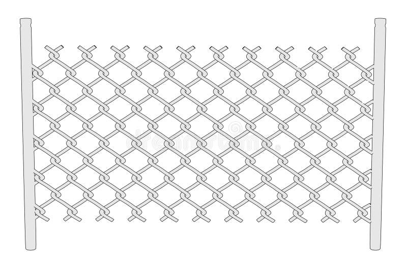 Image of chain fence stock illustration. Illustration of toon - 39392512