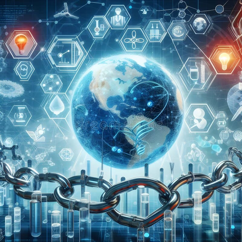 Image of a Chain Science Dna Chemistry Biotechnology Molecule Medical ...